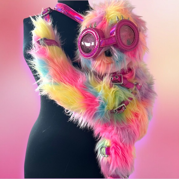 Dolls Kill | Bags | Club Exx X Dolls Kill Rainbow Furry Acid Sloth ...